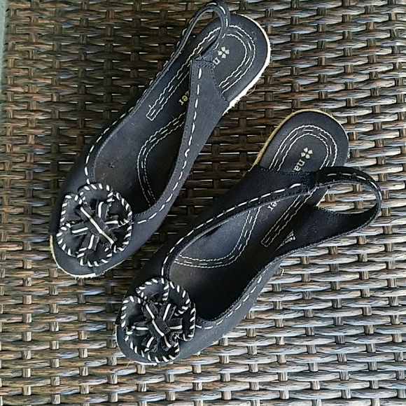 Naturalizer | Shoes | Comfy Naturlizer Black Wedge Heel Sandals | Poshmark